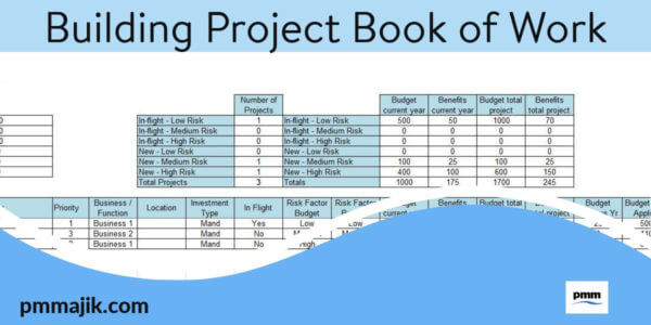 Building a project book of work